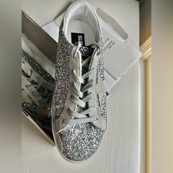 Golden Goose | Shoes | Golden Goose Ssense Exclusive Superstar Classic Glitter Upper Suede Star ...